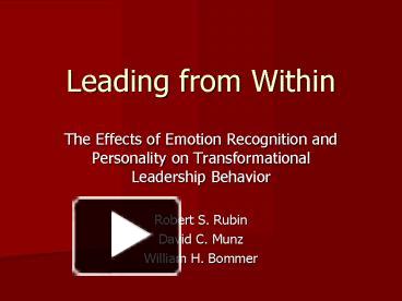 Leading from Within presentation | free to view