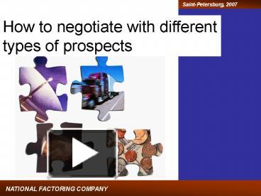 How to negotiate with different types of prospects presentation | free ...