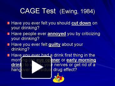PPT – CAGE Test Ewing, 1984 PowerPoint presentation | free to view - id ...