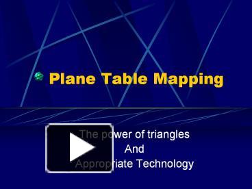 PPT – Plane Table Mapping PowerPoint presentation | free to view - id ...