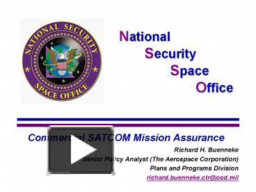 PPT – Commercial SATCOM Mission Assurance PowerPoint presentation ...