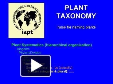 PLANT TAXONOMY presentation | free to view