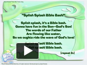 Splish Splash Bible Bash presentation | free to view