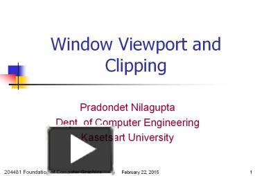 Window Viewport and Clipping presentation | free to view