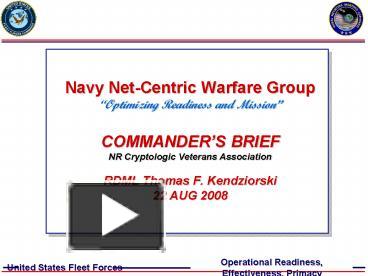 Navy Net-Centric Warfare Group presentation | free to download