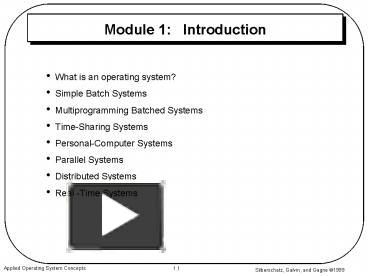 PPT – Module 1: Introduction PowerPoint presentation | free to view ...