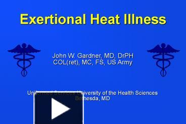Exertional Heat Illness presentation | free to view