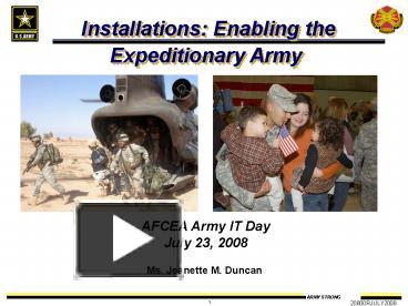 PPT – Installations: Enabling the Expeditionary Army PowerPoint ...