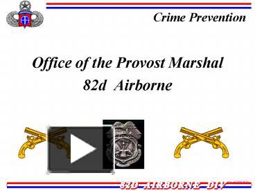 PPT – Crime Prevention PowerPoint presentation | free to view - id ...
