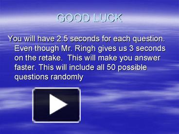 GOOD LUCK presentation | free to view