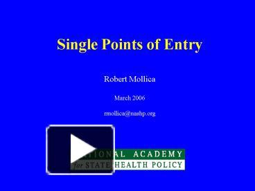 Single Points of Entry presentation | free to download