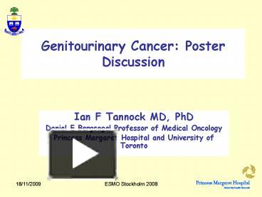 PPT – Genitourinary Cancer: Poster Discussion PowerPoint presentation ...