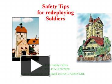 PPT – Safety Tips PowerPoint presentation | free to view - id: 20af3-MmQyY