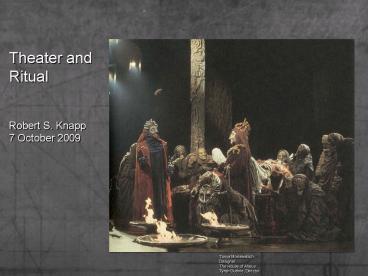 Theater and Ritual presentation | free to download