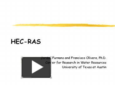 HEC-RAS presentation | free to view