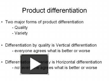 Product differentiation presentation | free to download