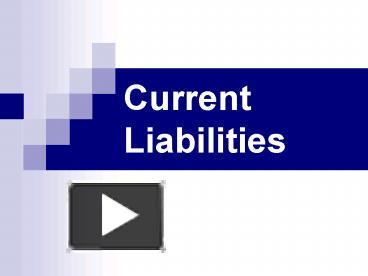 PPT – Current Liabilities PowerPoint presentation | free to download ...