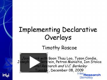 PPT – Implementing Declarative Overlays PowerPoint presentation | free ...