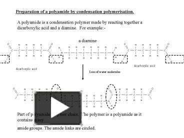 Preparation of a polyamide by condensation polymerisation' presentation ...