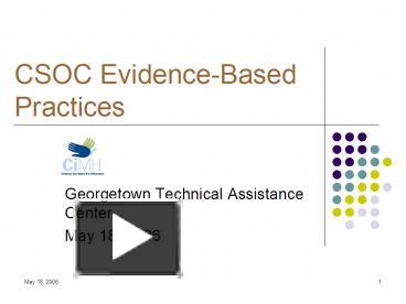 CSOC EvidenceBased Practices presentation | free to view