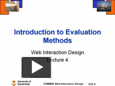 PPT – Introduction to Evaluation Methods PowerPoint presentation | free ...