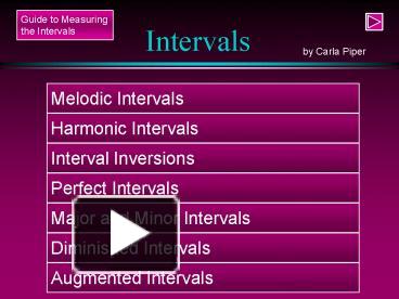 Intervals presentation | free to download