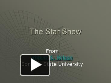 The Star Show presentation | free to view