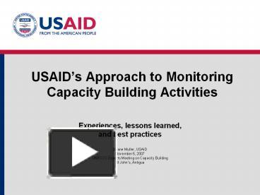 USAID presentation | free to view