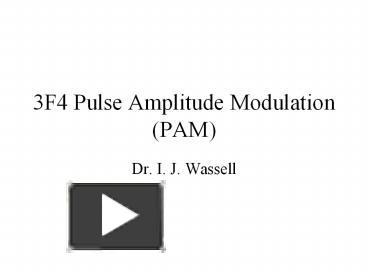 3F4 Pulse Amplitude Modulation (PAM) presentation | free to download