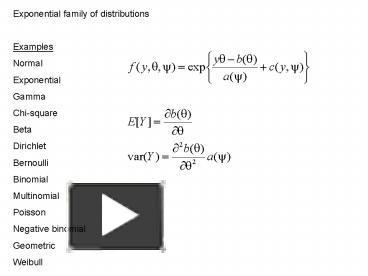Exponential family of distributions presentation | free to view