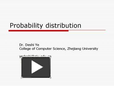 PPT – Probability distribution PowerPoint presentation | free to view ...