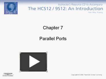 PPT – Chapter 7 Parallel Ports PowerPoint presentation | free to view ...