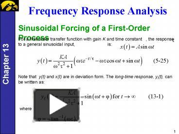 Frequency Response Analysis presentation | free to view