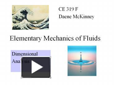 PPT – Elementary Mechanics of Fluids PowerPoint presentation | free to ...