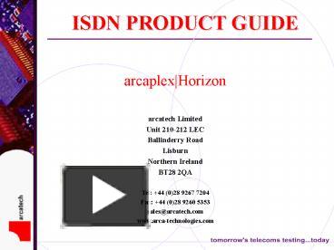 PPT – ISDN PRODUCT GUIDE PowerPoint presentation | free to view - id ...