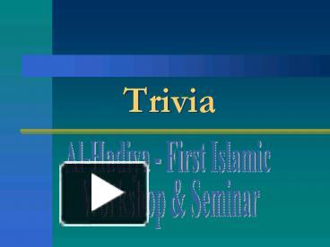 Trivia presentation | free to view