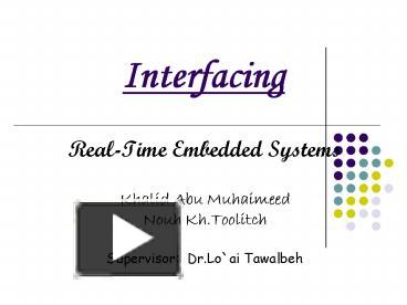Interfacing presentation | free to download