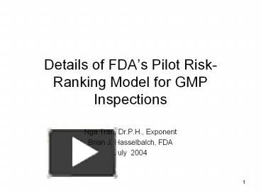 PPT – Details of FDA PowerPoint presentation | free to view - id ...
