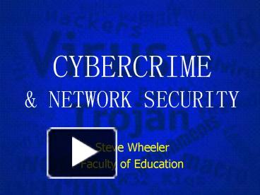 CYBERCRIME presentation | free to view