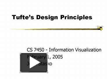Tuftes Design Principles presentation | free to view