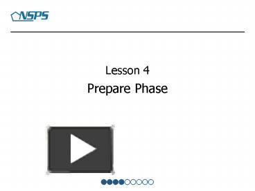PPT – Lesson 4 Prepare Phase PowerPoint presentation | free to view ...