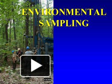 ENVIRONMENTAL SAMPLING presentation | free to view