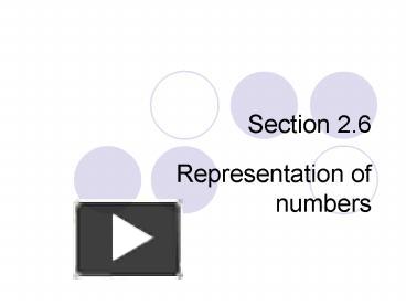 Representation of numbers presentation | free to download