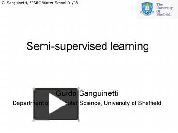 PPT – Semi-supervised learning PowerPoint presentation | free to view ...