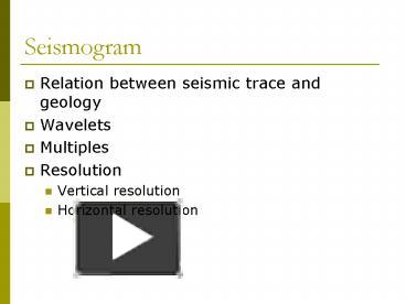 Seismogram presentation | free to view