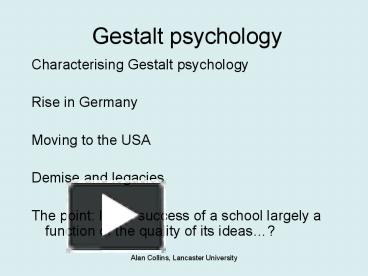 PPT – Gestalt psychology PowerPoint presentation | free to view - id ...