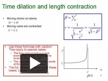 Time dilation and length contraction presentation | free to download