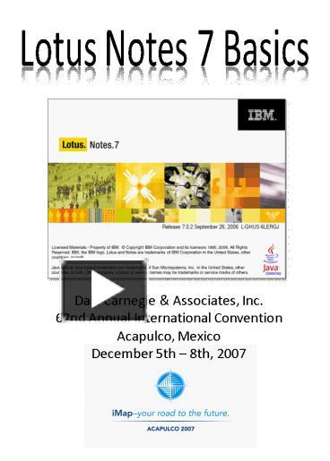 PPT – Lotus Notes Release 5 PowerPoint presentation | free to view - id ...