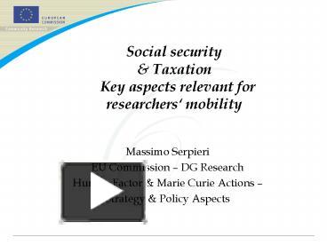 PPT – Social security PowerPoint presentation | free to view - id ...