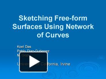 Sketching Freeform Surfaces Using Network of Curves presentation | free ...